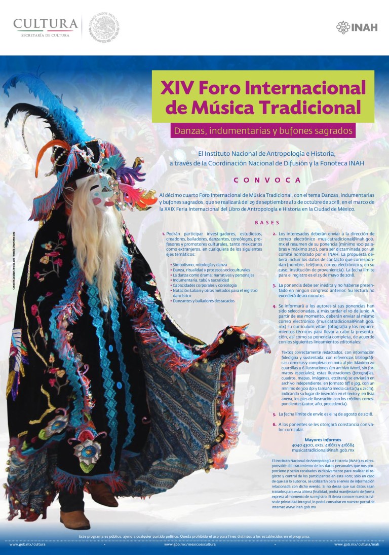 XIV Foro Internacional de Música Tradicional 2018 a celebrarse durante ...
